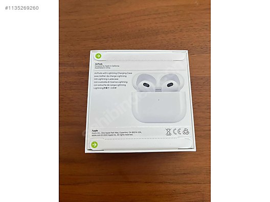 SIFIR KAPALI KUTU APPLE AİRPODS 3. NESİL LİGHTNİNG CHARGİNG CASE - Bluetooth Kulaklık ve Tüm Cep ...