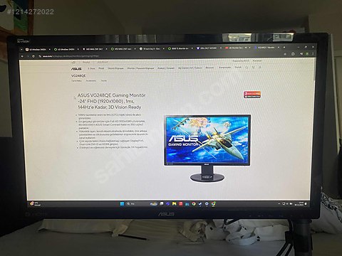 Asus vg248qe 144hz sahibinden.comda - 1214272022