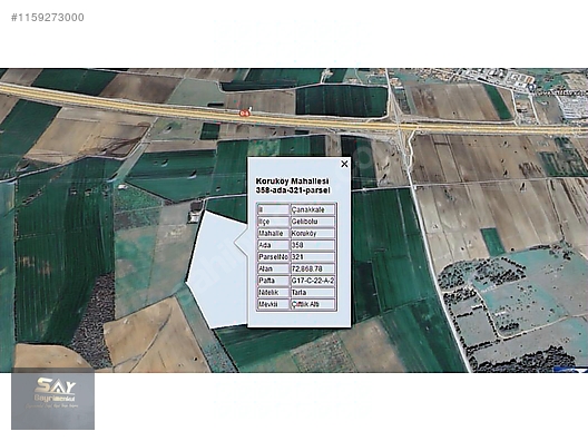 SAY GAYRİMENKUL'DEN GELİBOLU KORUKÖYDE SATILIK ARAZİ - Satılık Arsa İlanları sahibinden.com'da ...