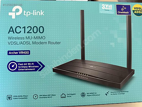 Tplink Vr 400 AC 1200 Modem sahibinden.comda - 1258280136