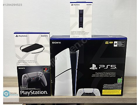 PS5 Slim Dijital + 30 Yıl Kol + Vertical + Şarj Stand + TAKAS ...