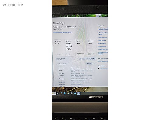 Monster / Monster Abra A7 v5.4 Laptop sahibinden.comda - 1322302022