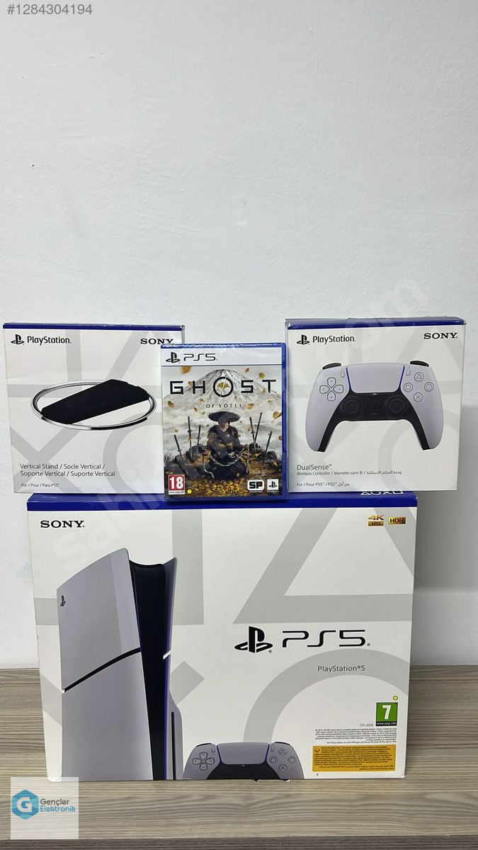 SONY PS5 Slim CD + 2 KOL + Ghost of Yotei + Vertical Stand sahibinden ...