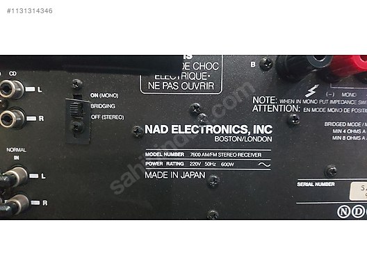 NAD Electronics Receiver Amfi - NAD 7600 MONster amfi 8ohm 2*150 watt ...