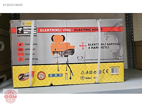CATPOWER ŞARYOLU 4 HAREKET VİNÇ , 600-1200 kg - Sıfır Elektrikli El ...