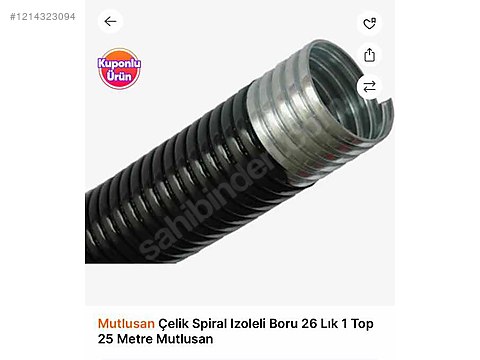 Mutlusan çelik spiral ızoleli boru 26 lık 25 metre 100 ADET - Kablo ...