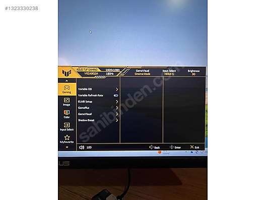Asus TUF 180 Hz 1 ms IPS Oyuncu Monitörü sahibinden.comda - 1323330238