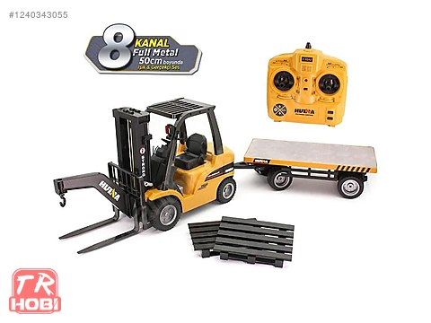 TRHOBİ HUINA 1576 Forklift ve Römorku, Metal Çatallı ve Aparatlı - RC ...