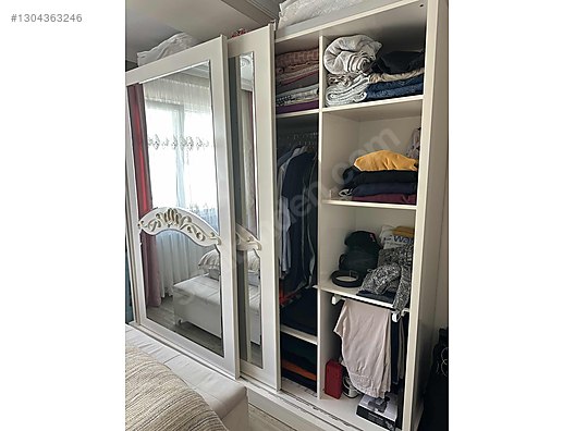 Gardolap kapaklar MDF arka bölüm Ahşaptır - Gardırop Modelleri - 1304363246
