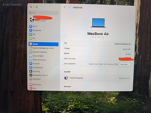Apple Macbook / APPLE MACBOOK AİR M4 YANINDA APPLE MOUSE VE PEDİ İLE ...