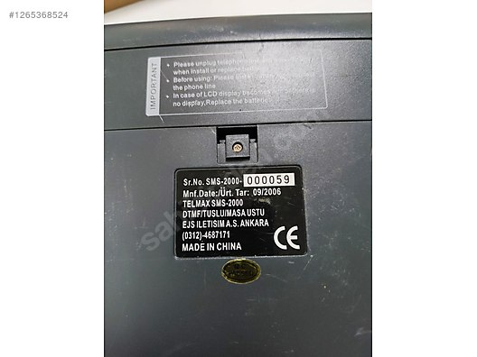 Telmax SMS 2000 Klavyeli Ekranlı Tuşlu Masaüstü Telefon sahibinden ...