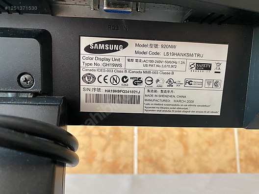 SAMSUNG SyncMaster 920NW sahibinden.comda - 1251371530