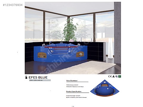 EFES BLUE 135 JAKUZİ, 135X135X60 - Jakuzi ve Yapı Malzemeleri ...