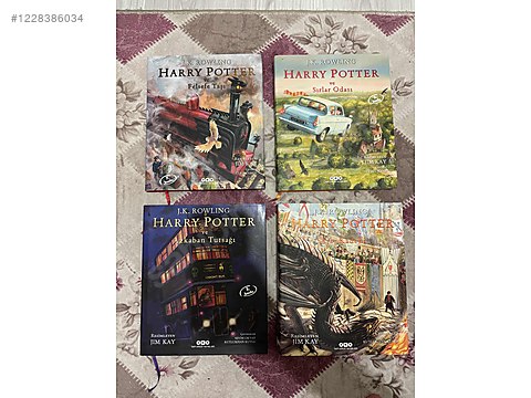 Fantastik Roman / Harry Potter Resimli Özel Baskı 4 Kitap Ciltli ...