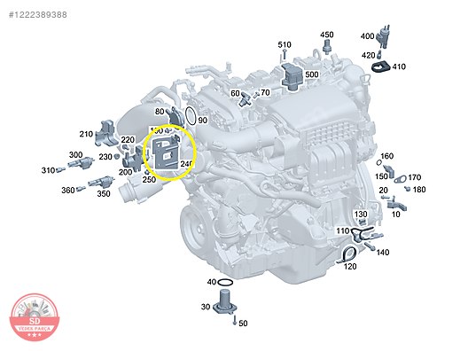 Otomobil & Arazi Aracı / Motor / A2740780500 274 078 05 00 TAŞIYICI ...