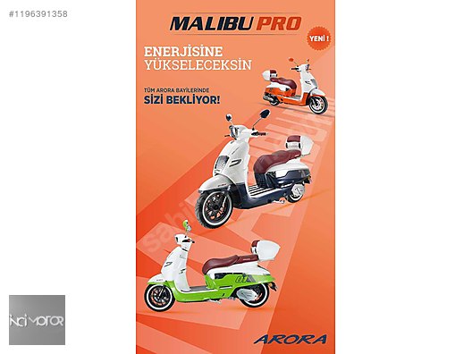 Arora Malibu Pro 2024 Model Scooter / Maxi Scooter Motor Motosiklet Mağazasından Sıfır 89.999 TL ...