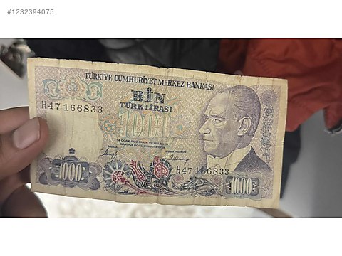 Cumhuriyet Dönemi / Eski Bin lira kağıt para sahibinden.comda - 1232394075