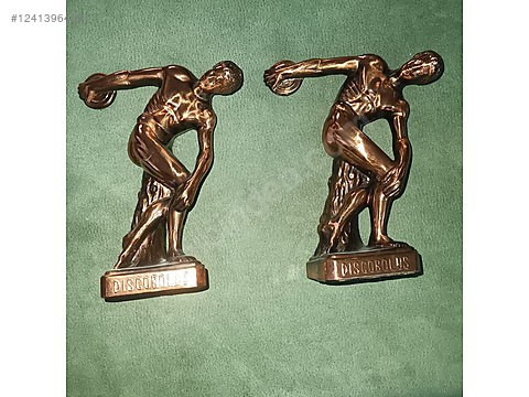 2 discobolus heykeli antik Yunan dönemi disk atan adam heykeli ...