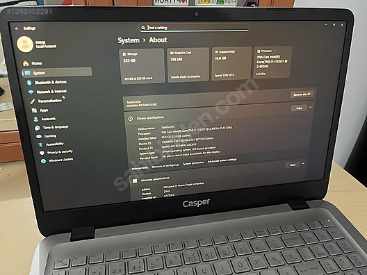 Casper / Casper nirvana S500. i5-1135G7, 16gb RAM 3200 Mhz, 256 gb SSD ...