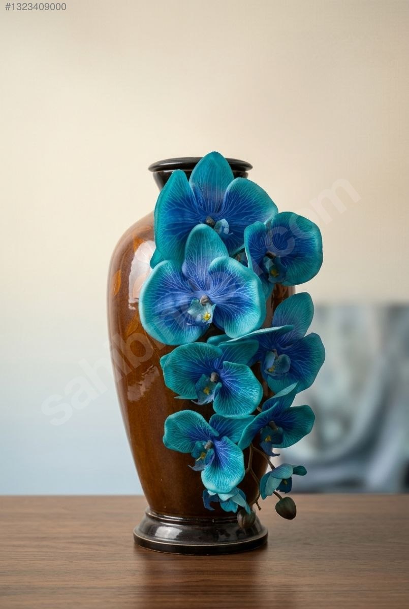 Ceramic Vase with blue flowers sahibinden.comda - 1323409000
