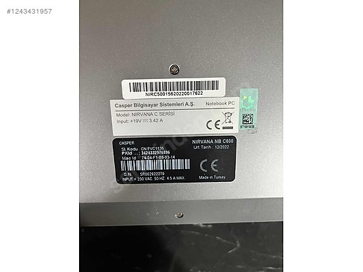 Casper Nirvana C600 - İlan ve alışverişte ilk adres sahibinden.com'da ...