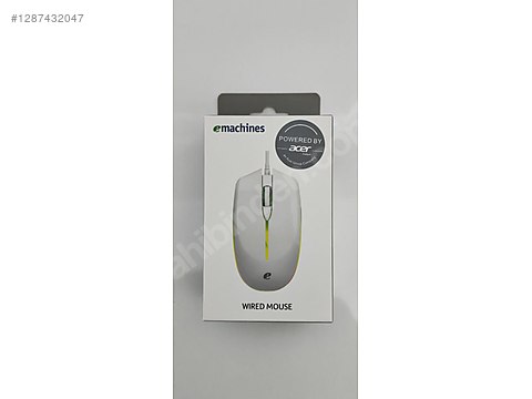 Acer eMachines kablolu aydınlatmalı mouse Beyaz max 1600 DPI sahibinden ...