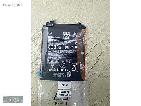 XİAOMİ REDMİ NOTE 12 PRO PLUS 5G BP4J BATARYA PİL SIFIR ORJİNAL ...