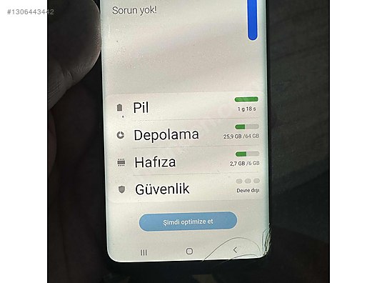 64 GB Siyah Samsung Galaxy S9+ G965 Cep Telefonu - 1306443442