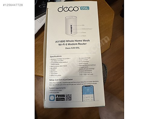 TpLink Deco X20-DSL AX1800 VDSL/ FIBER Tüm Ev Mesh WiFi 6 Router ...