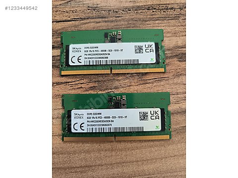 SK hynix 2x8 gb ddr5 4800 mhz ram sahibinden.comda - 1233449542