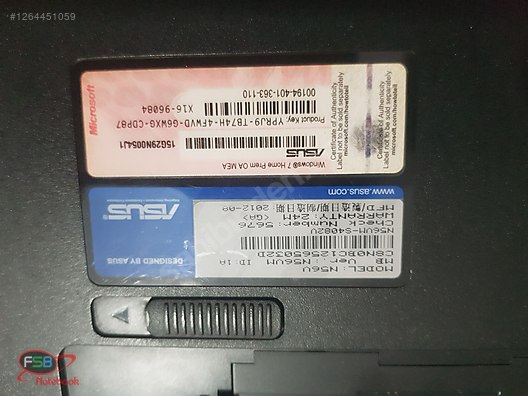 Asus N56Vm Orginal Parçaları sahibinden.comda - 1264451059
