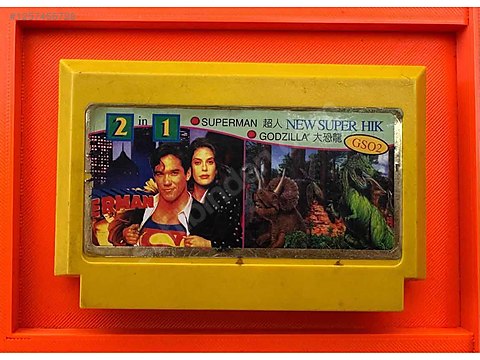 New Super HIK 2 in 1 Nadir Superman ve Godzilla Atari Kaseti at ...