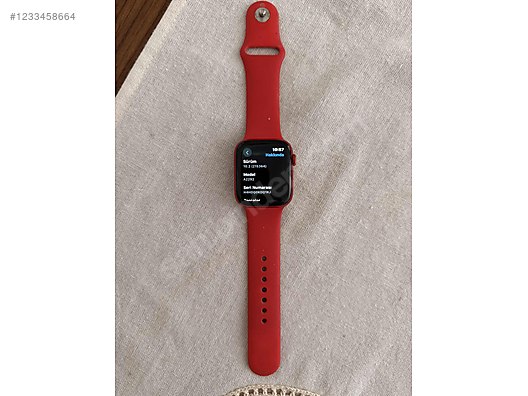 Apple Watch Series 6 - Alüminyum Kırmızı Kasa 44 mm Kırmızı Kordon ...