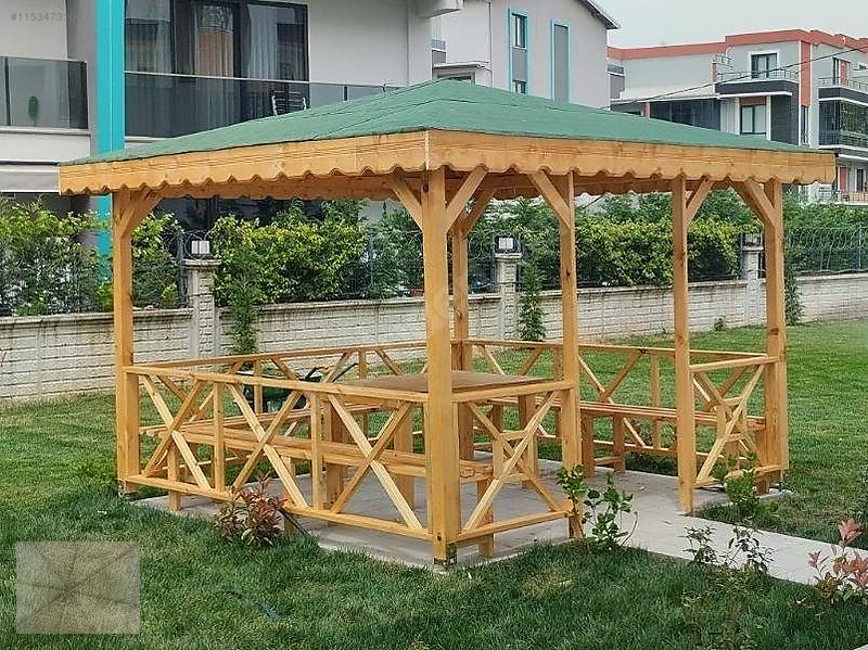 Ahşap Çardak & Kameriye & Bahçe Mobilya Modelleri - 1153473100