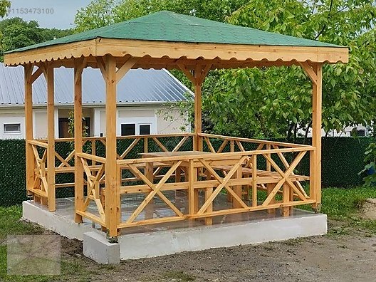 Ahşap Çardak & Kameriye & Bahçe Mobilya Modelleri - 1153473100