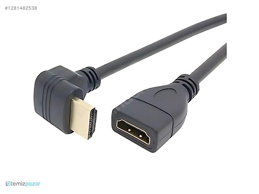 6050 Hdmi Dişi Erkek Uzatma 90 Derece Dirsek Kablosu 15cm sahibinden.comda - 1281482538