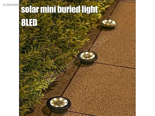 GÜNEŞ ENERJİLİ 8 LED Lİ GÖMME ISIK SU GEÇİRMEZ - Dış & Bahçe ...