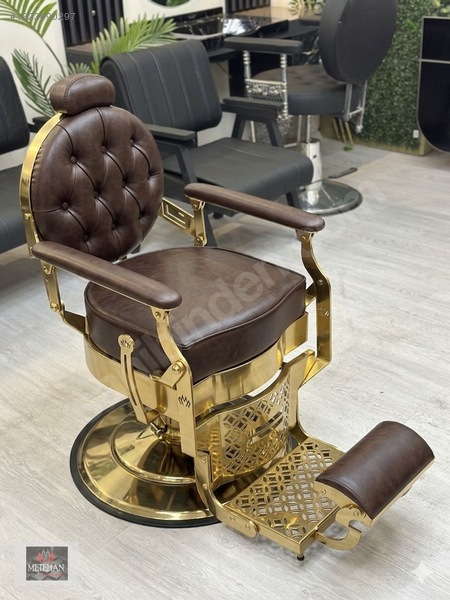 ERKEK BERBER KOLTUĞU VİP ALFA MODEL GOLD KAPLAMA - Kuaför Ekipmanları ...