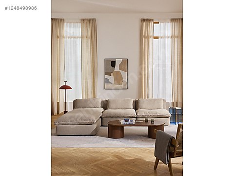 Most Mollirest 4 Modül Köşe 05 Bej Keten Kumaş Silikon Dolgu Fer - Köşe ...