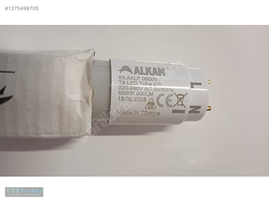LED FLORESAN AMPUL T8 8W 800lm G13 6500K (Soğuk Beyaz) - Ampul ve Yapı ...