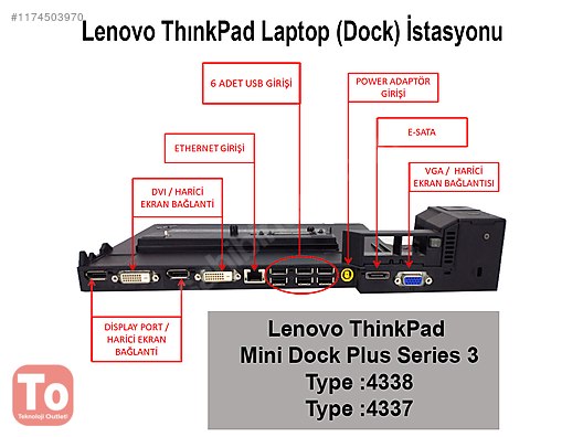 Lenovo ThinkPad T420 Dock Station 1 adet - Laptop Docking İstasyonları ...