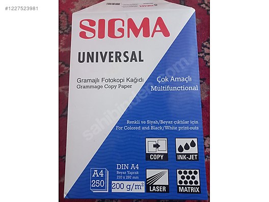 Sigma universal A4 250 adet 200gr fotokopi kağıdı - Fotokopi Kağıdı ve ...