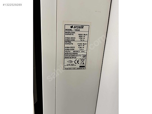 Arçelik Active Plasma Plus 18000BTU sahibinden.comda - 1322529289