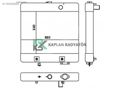 KOMATSU GD 655A-5 GD661A GRAYDER RADYATÖR 23A0311641 640*880 CM ...