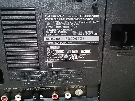 GF_800Z(D) Japon malı - İkinci El Sharp Müzik Seti & Teyp modelleri sahibinden.com'da! - 1160562437