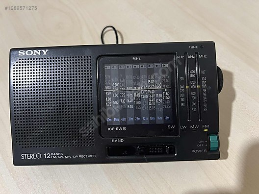 Sony Analog Portatif Radyo - SONY ICF-SW10 ÖRJİNAL STEREO 12BANDS DÜNYA ...