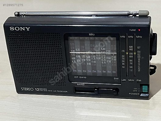 Sony Analog Portatif Radyo - SONY ICF-SW10 ÖRJİNAL STEREO 12BANDS DÜNYA ...