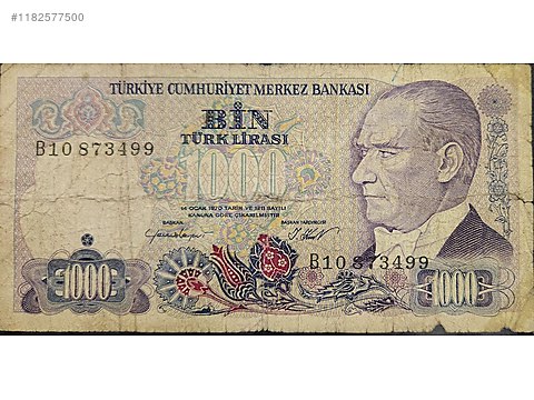 Cumhuriyet Dönemi / Eski bin Türk lirası sahibinden.comda - 1182577500