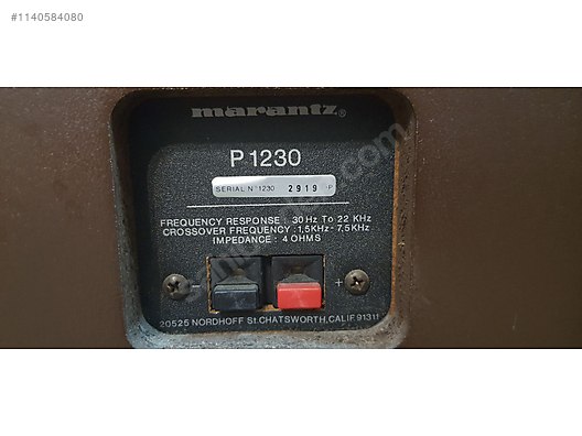MARANTZ MAVİ RENK PROFESYONEL SERİ P-1230 Made In USA - İkinci El ...