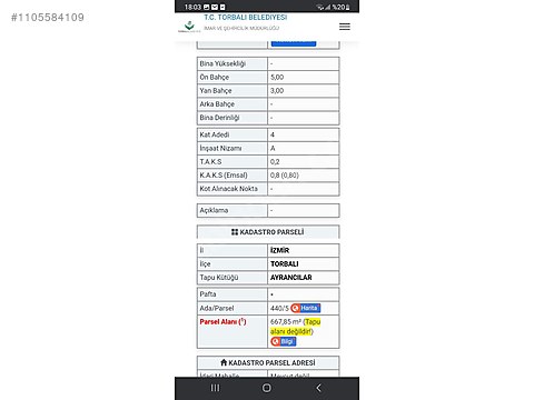 Torbalı Ayrancılar İnönü Mah. 4 kat imarlı 667 m2 Satılık Arsa - Satılık Arsa İlanları ...